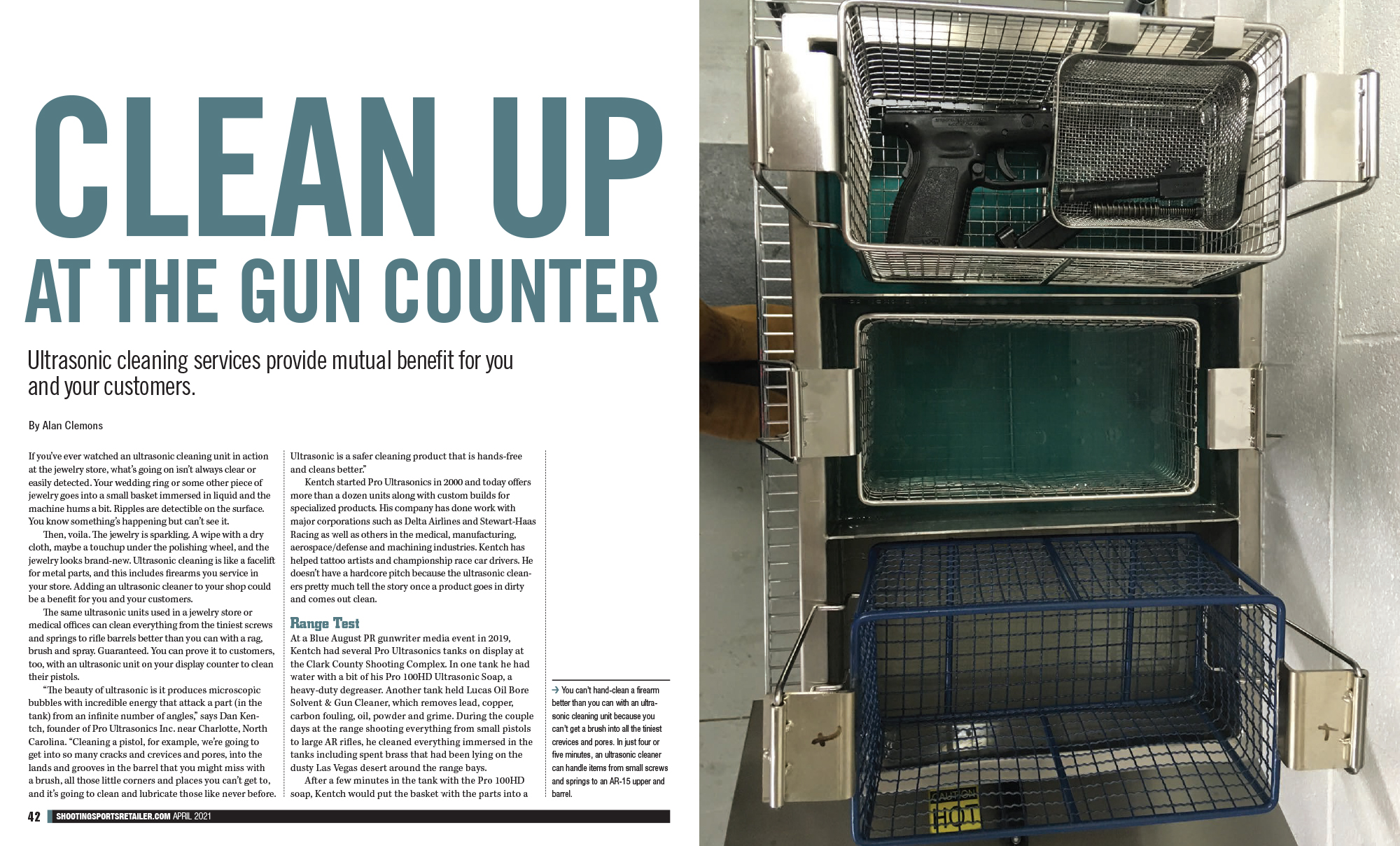 Magazine Feature on Ultrasonics: "Clean Up at the Gun Counter" » Pro ...